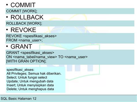 Pertemuan 5 Sql Basic Ppt