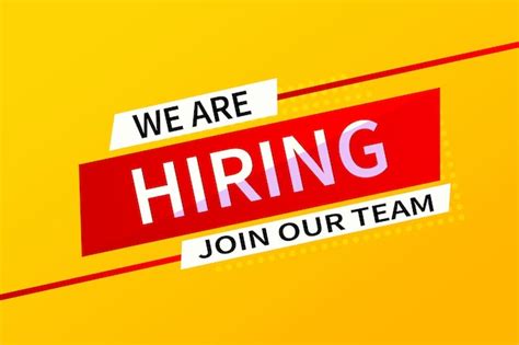 premium vector we are hiring join our team with vector element