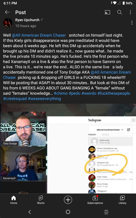 Tonys Messages Salisha Singh At Top R Kiely Rodni Case