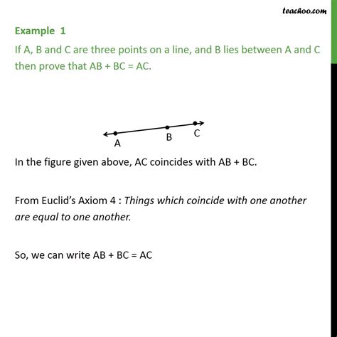 Example 1 If A B And C Are Three Points On A Line And B Lies