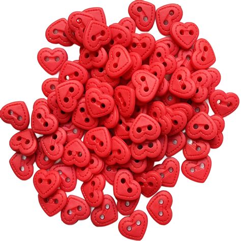 Quilt Hearts Buttons Red Heart Sewing And Craft Buttons