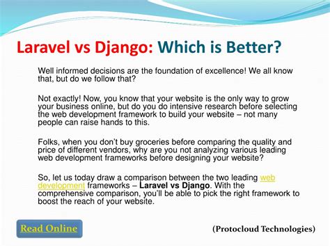 Ppt Laravel Vs Django Comprehensive Guide To Comparison Powerpoint
