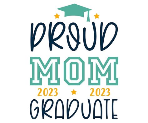 Premium Vector A Poster For Proud Mom 2020 Graduate