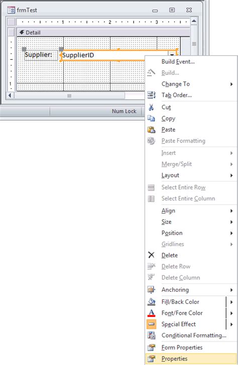 Ms Access 2010 Display Column Headings In A Combo Box