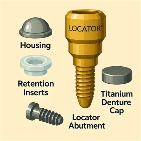 Implant Locator Guide Locator Abutment System For Dental Overdentures