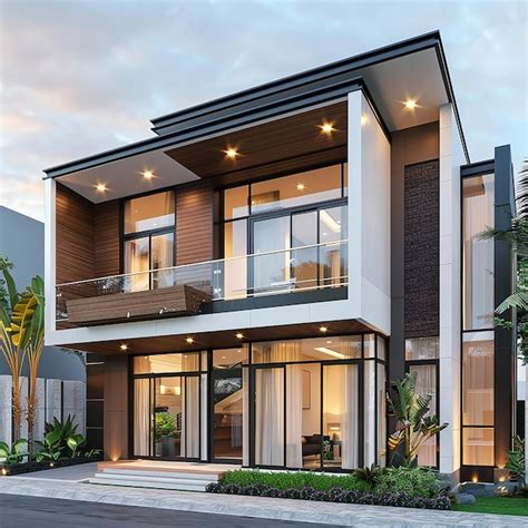 Premium Photo Middle Class Contemporary Beautiful Modern House