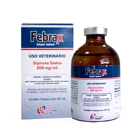 Febrax 50ml Dipirona Lema Injex Loja Veterinária E Agropecuária Ab Araujo