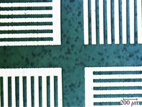 Inkjet Printed Electrodes With Different Finger Width Of A 60 μm And Download Scientific