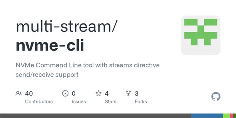 Github Multi Streamnvme Cli Nvme Command Line Tool With Streams