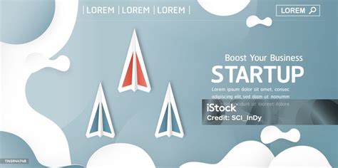 종이 절단 공예 및 종이 접기 스타일에서 시작 개념 벡터 일러스트 레이 션 로켓은 파란 하늘을 날고 있다 웹 배너 포스터 표지