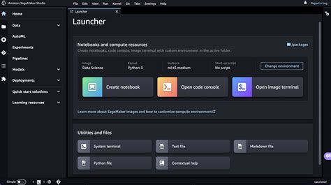 Use The Amazon Sagemaker Studio Classic Launcher Amazon Sagemaker Ai