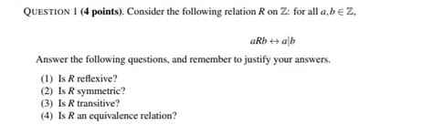 Solved QUESTION Points Consider The Following Chegg Com
