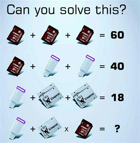 Memory Card Pen Drive Hard Disk Puzzle With Answer Kingston Can
