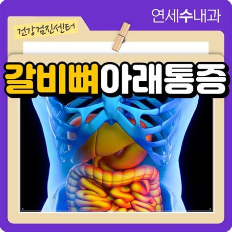 오른쪽 갈비뼈 안쪽 통증 아래가 아프다면 네이버 블로그