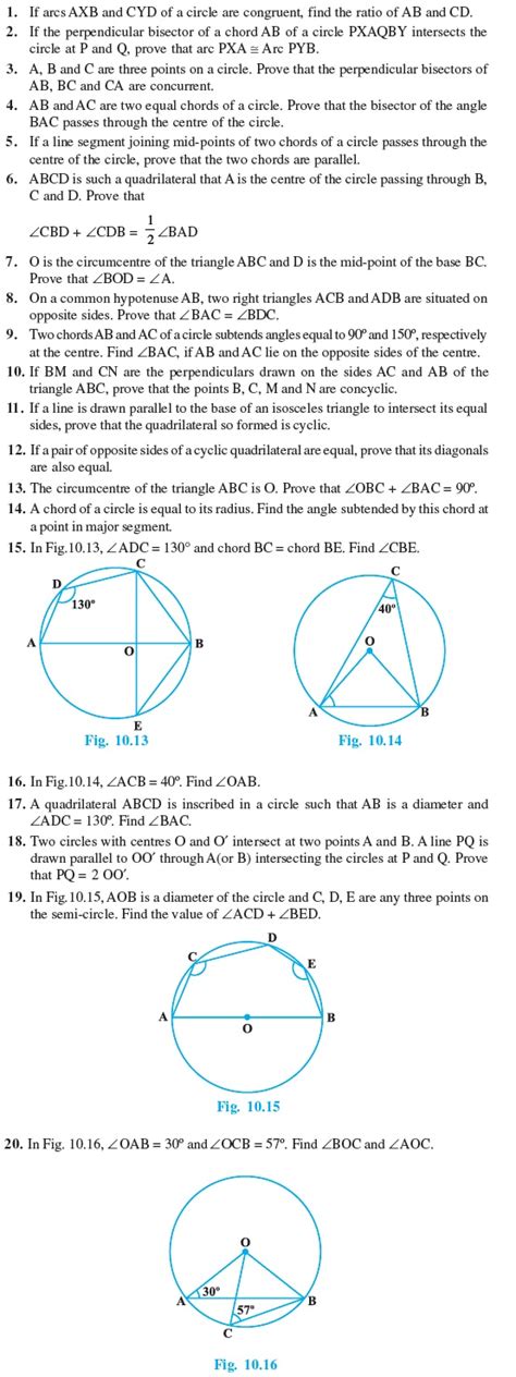 Ncert Exemplar Class 9 Maths Unit 10 Circles Aglasem