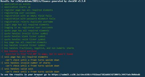 Cs50x Pset9 Problem At Check50 Tests CS50 Stack Exchange