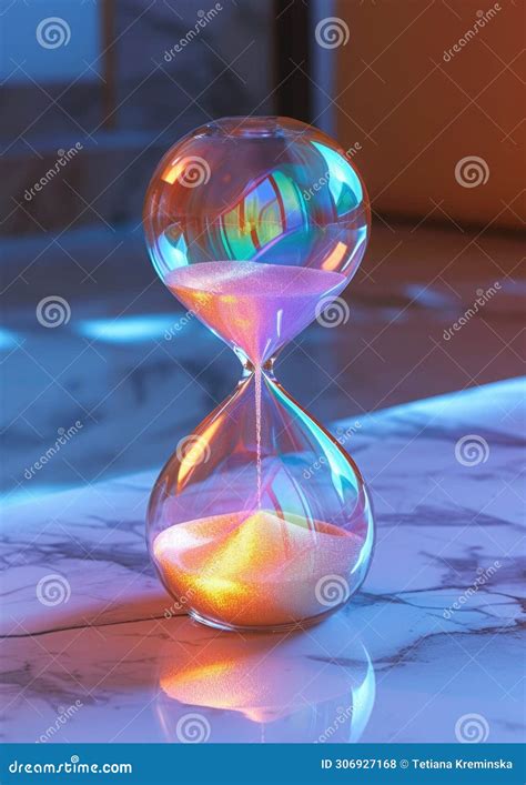 Fancy Sand Hourglass Sand Poured From The Top Of The Bulb Into The
