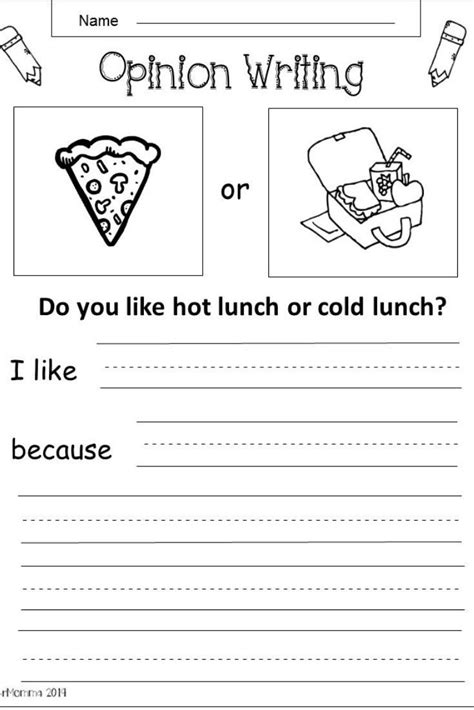 Opinion Writing Worksheets