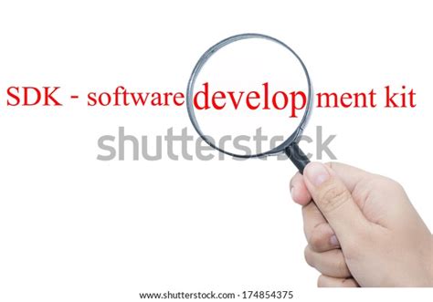 Hand Showing Sdk Software Development Kit Stockfoto 174854375