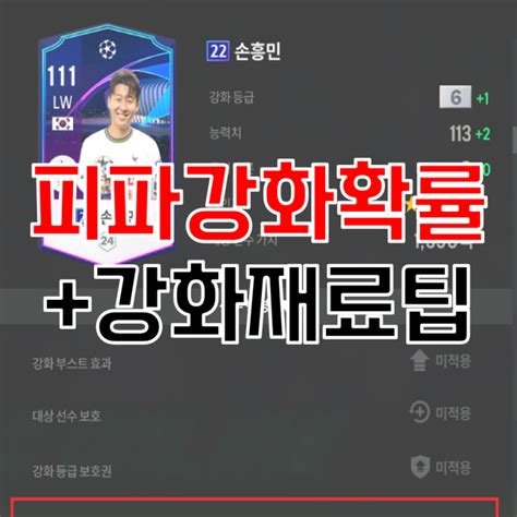 피파4 강화 확률 및 강화 재료 싸게 사는 법 공략 네이버 블로그