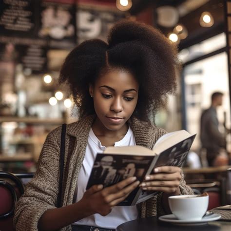 Premium Ai Image Woman Reading A Book