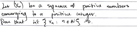 solved let xn be a syunce of positive numbers converging