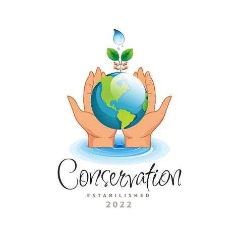 Nature Conservation Earth Water Tree Illustration Logo Template Design