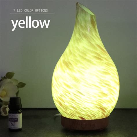 Luxury Marble Glass Essential Oil Diffuser 100ml Ultrasonic Oil Diffuser With 7 Color Rgb Led