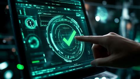 Business Professionals Using Tablets And Laptops Digital Shields For Cybersecurity Data