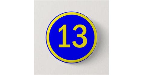 Number 13 In A Circle 2 Inch Round Button Zazzle