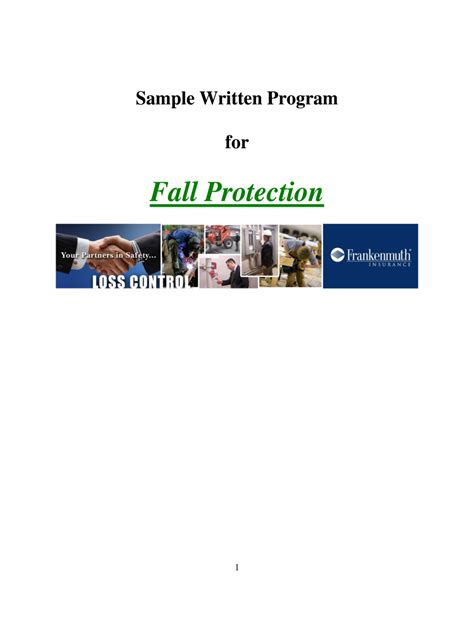 Written Fall Protection Template Edit And Share Airslate Signnow