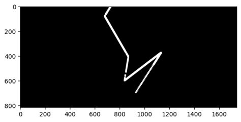 Python Detecting Acute Angle Lines In A Masked Image Using Opencv Stack Overflow