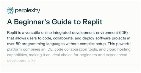 A Beginners Guide To Replit