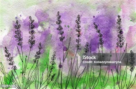 흰색 배경에 수채화 꽃을 그리기 인상주의 스타일 식물학 그림 밝은 색상 예술적 배경입니다 카드 꽃 카드 봄 꽃입니다 관목에 대한 스톡 벡터 아트 및 기타 이미지 Istock