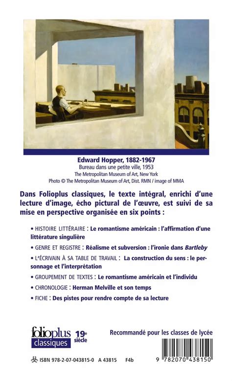 Livre Bartleby Le Scribe Folio