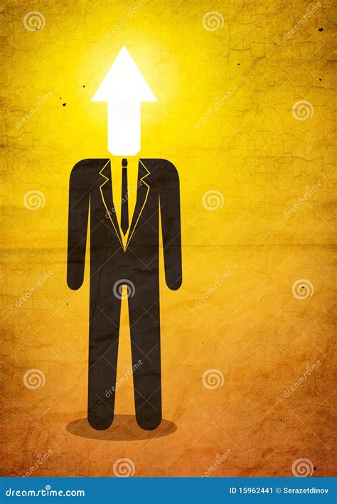 Illustration Of Man With An Arrow Stock Illustration Illustration Of Chart Growth