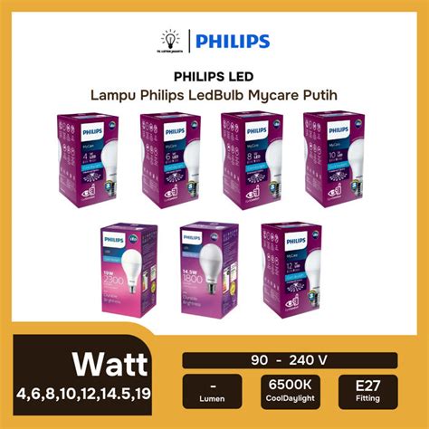 Jual Lampu Bohlam Philips Led Bulb W W W W W W W E Mycare Shopee Indonesia