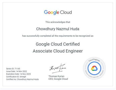 Chowdhury Nazmul Huda On Linkedin Associate Cloud Engineer • Chowdhury