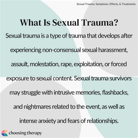 Sexual Trauma Symptoms Effects Treatments