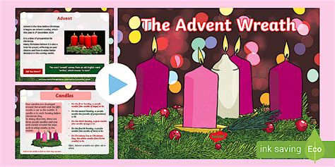 Ks2 Advent Wreath Information Powerpoint Twinkl