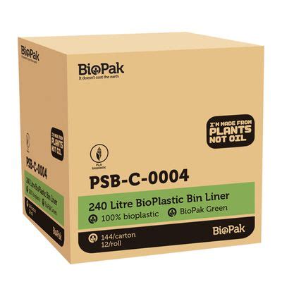 Shop 240l Bioplastic Bag Biopak Chefs Hat