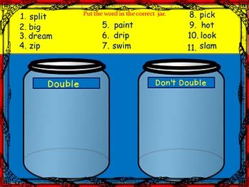 Double Final Consonants Powerpoint And Printables TpT