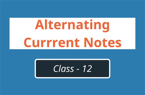 Alternating Current Ac Notes Gorkha Secondary School