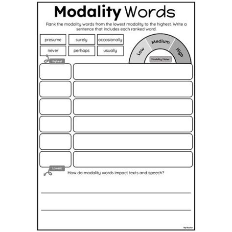 Mixed Modality Words Worksheets Top Teacher