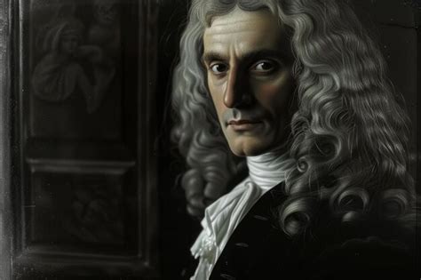 Scientific Luminary Portrait Of Isaac Newton Revolutionary Physicist