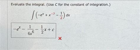Solved Evaluate The Integral Use C For The Constant Of Chegg Com