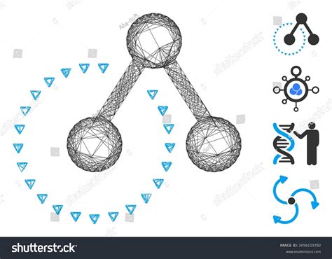 Vector Wire Frame Molecule Structure Analysis เวกเตอร์สต็อก ปลอดค่าลิขสิทธิ์ 2056119782