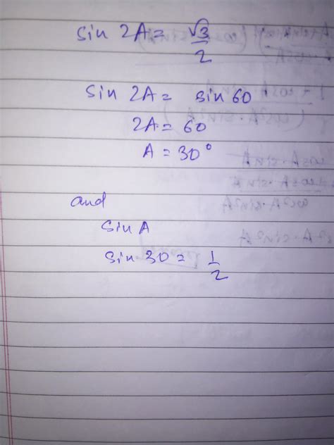 If Sin2a√32 Then Find The Value Of Sina