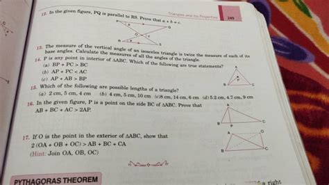In The Given Figure PQ Is Parallel To RS Prove That A B C Trangles