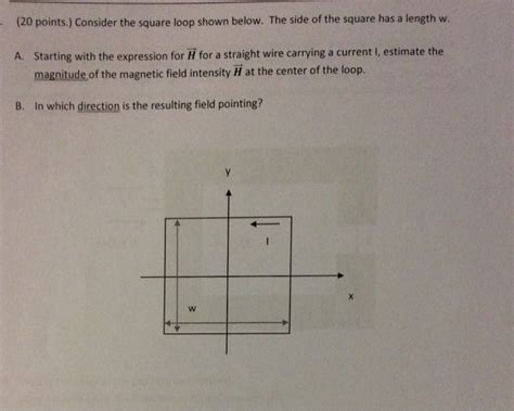 solved consider the square loop shown below the side of the